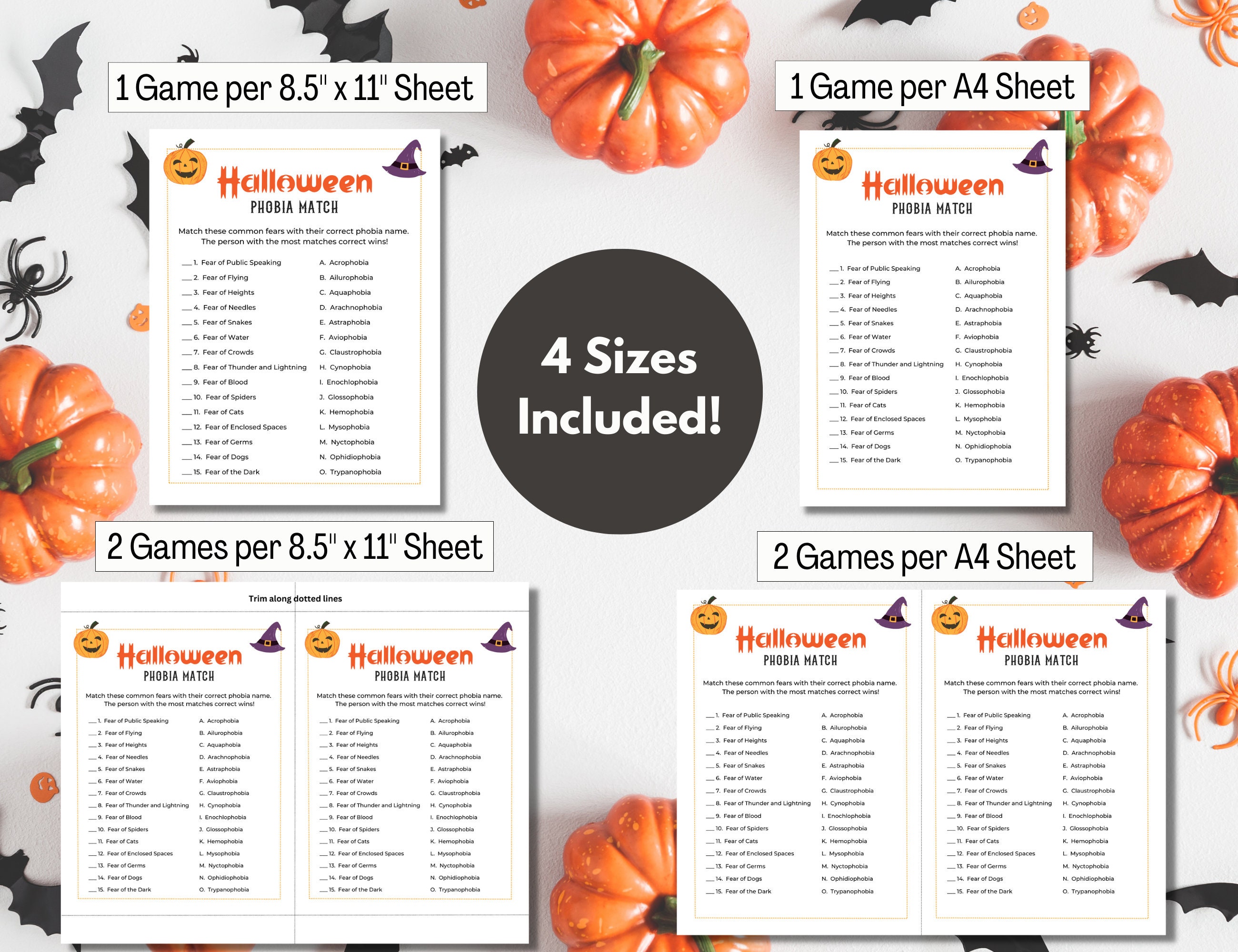 Halloween Phobia Match | Halloween Games | Party Games | Family Games ...