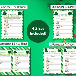 St Patrick's Day Emoji Pictionary Game, St Patrick's Day Emoji Game, St ...
