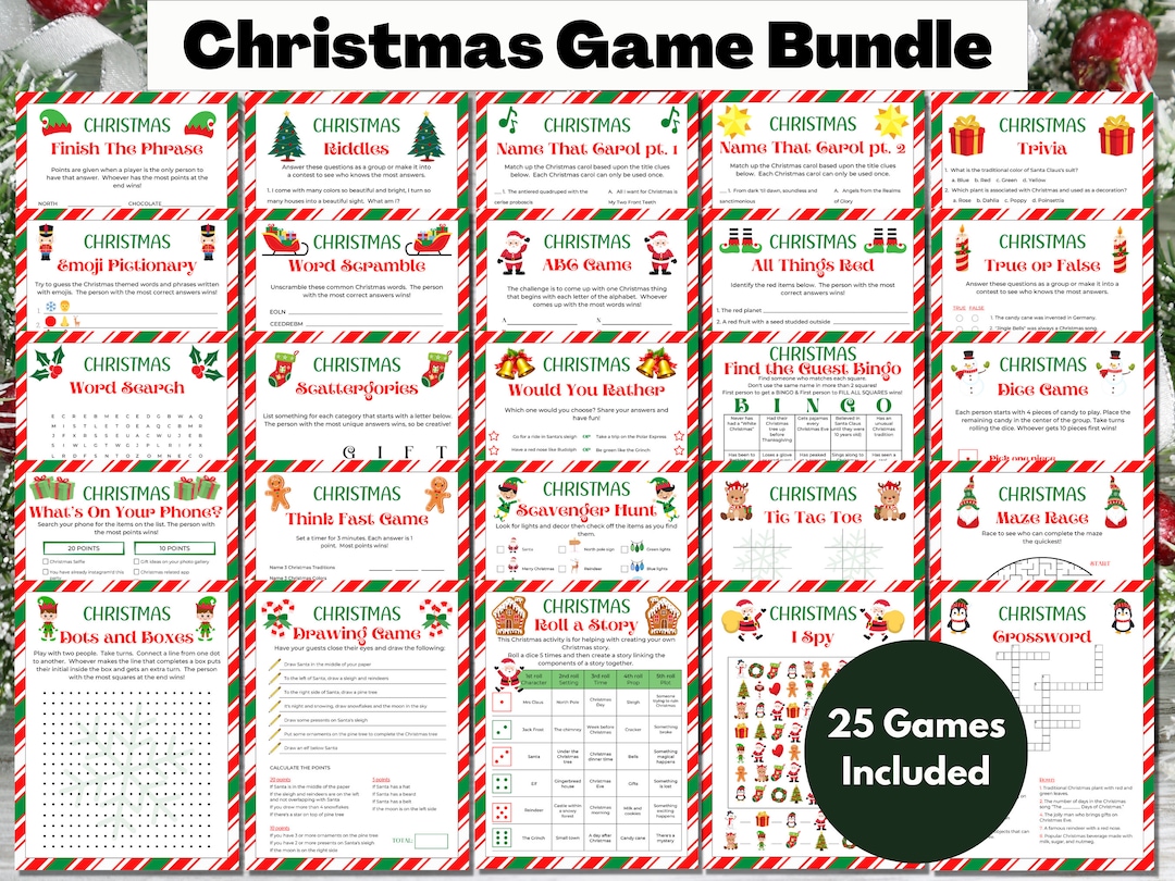 Christmas Games Bundle | Christmas Activities | Christmas Games ...