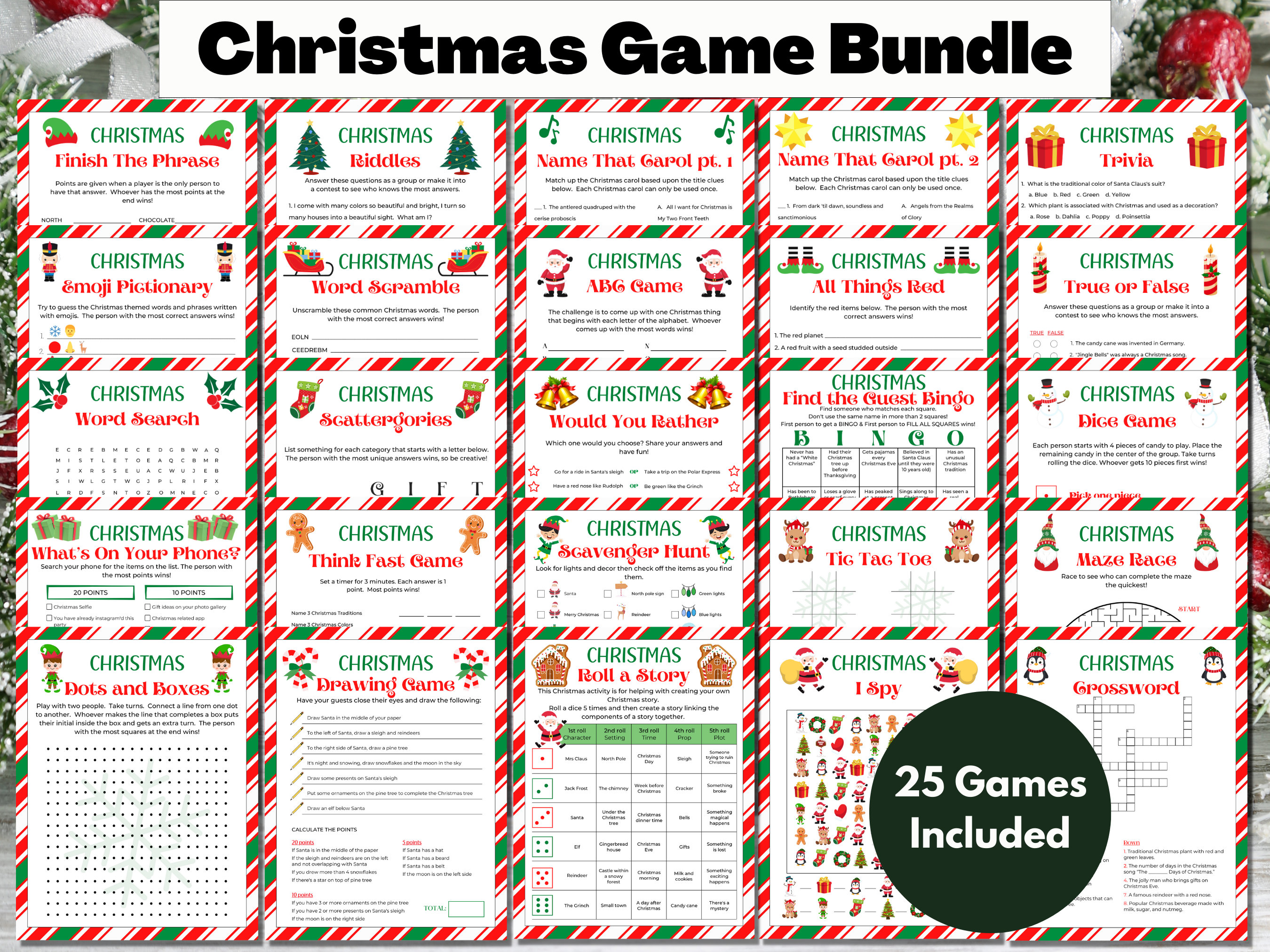 Christmas Games Bundle | Christmas Activities | Christmas Games ...