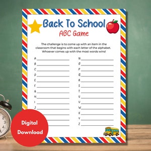 Back to School ABC Game | A-Z Race Game | Alphabet Game | Back to ...