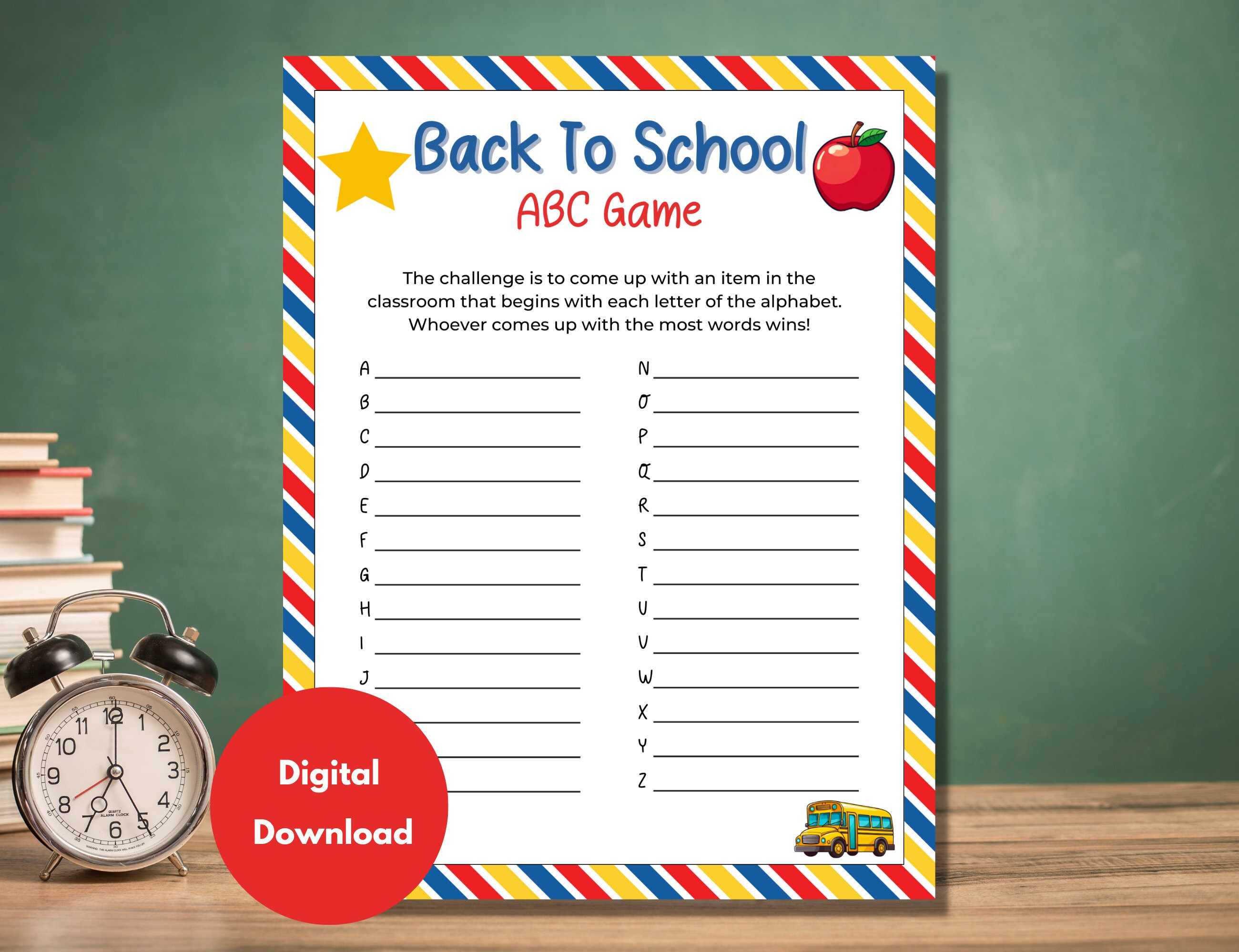 Back to School ABC Game | A-Z Race Game | Alphabet Game | Back to ...