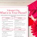 Valentines Day What's in Your Phone Game, Ice Breaker Games, Valentines ...