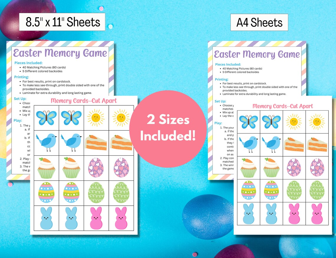 Easter Memory Game Easter Matching Game Easter Classroom Games Party ...