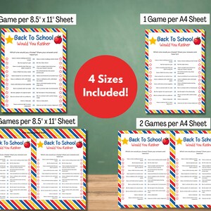 Back to School Would You Rather | Back to School This or That | Back to ...