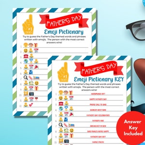 Fathers Day Emoji Pictionary | Fathers Day Emoji Game | Fathers Day ...