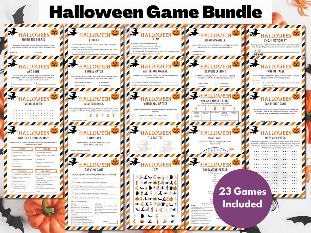 Halloween Game Bundle | Halloween Party Games | Family Games ...
