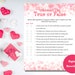 Valentines Day True or False Game, Valentines Day Trivia Game ...