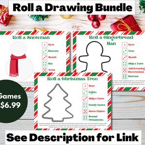 Roll a Gingerbread Man, Christmas Drawing Game, Dice Game, Christmas ...