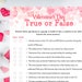 Valentines Day True or False Game, Valentines Day Trivia Game ...