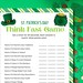 St Patrick's Day Think Fast Game, St Patrick's Day Trivia Game, St ...