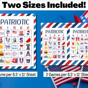 4th of July Bingo | Patriotic Bingo | 4th of July Games | Party Games ...