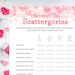 Valentines Day Scattergories Game, Valentines Day Word Game, Valentines ...