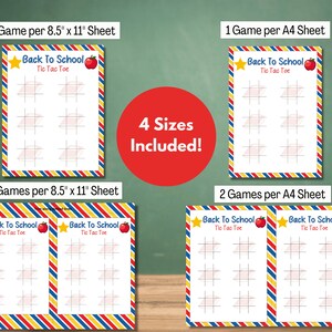 Back to School Tic Tac Toe Game | Back to School Games | First Day of ...