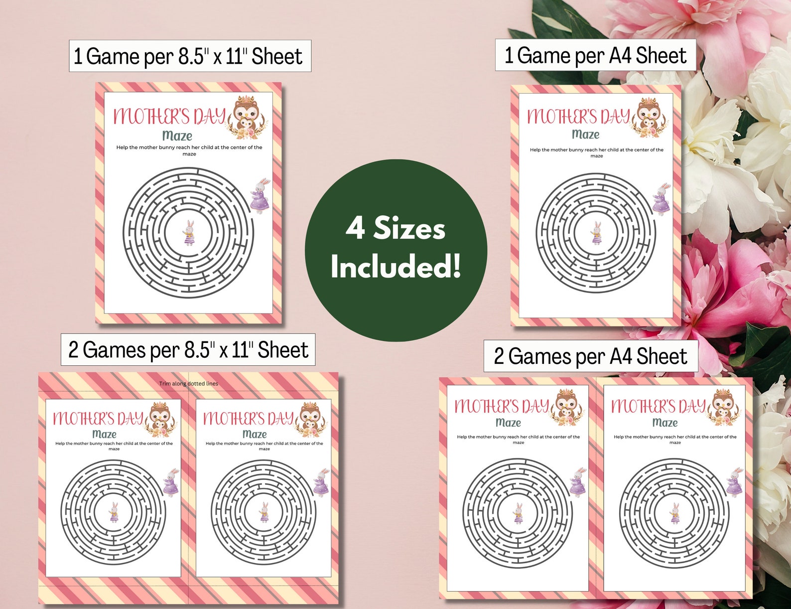 Mothers Day Maze Game Printable Puzzle - Etsy