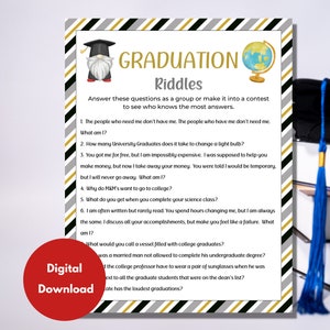 Graduation Riddle Game | Graduation Riddle Me This | 2024 Graduation ...
