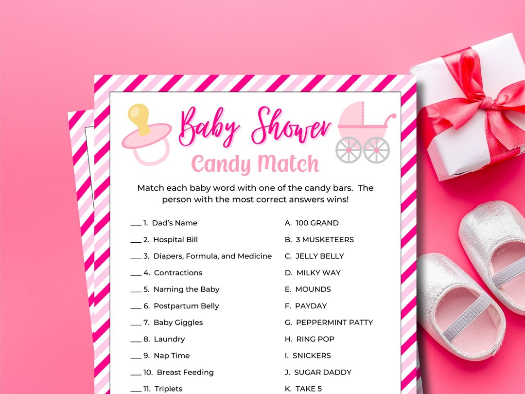 Baby Shower Candy Match Game | Baby Candy Match | Printable Baby Shower ...
