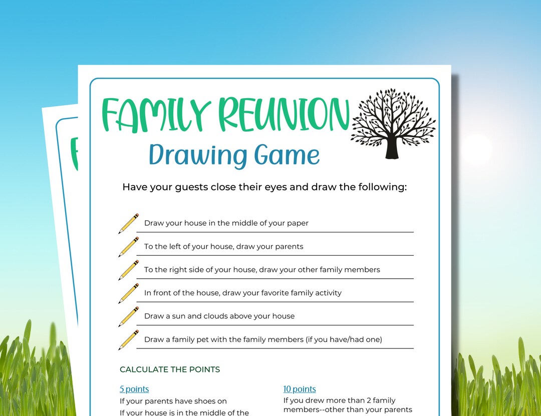 Family Reunion Drawing Game | Kids Game | Family Reunion Games | Family ...
