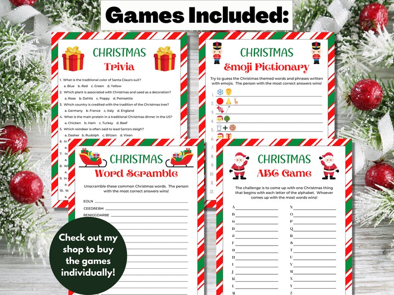Christmas Games Bundle | Christmas Activities | Christmas Games ...