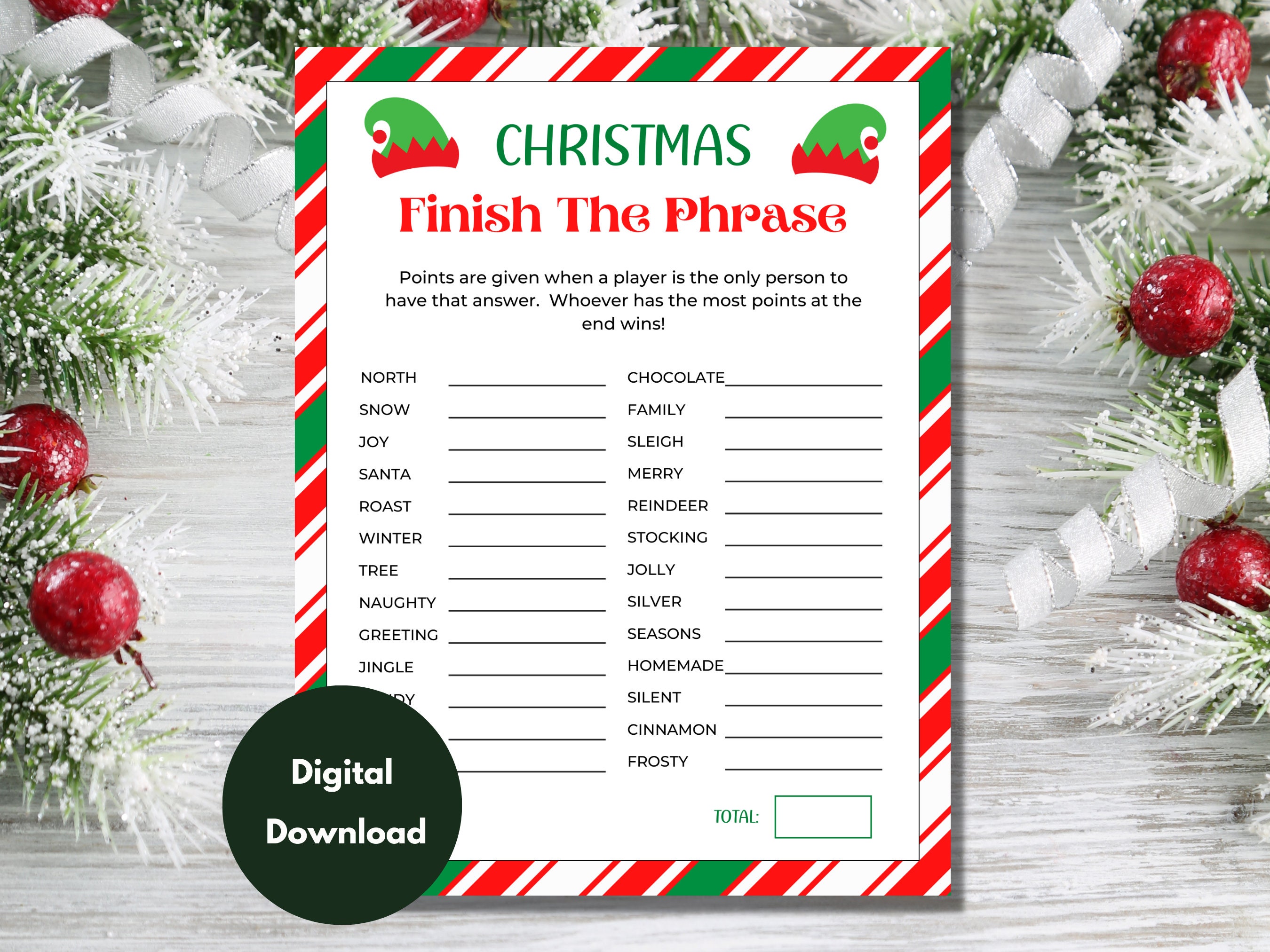 Christmas Finish the Phrase Game | Fill in the Blank | Christmas Games ...