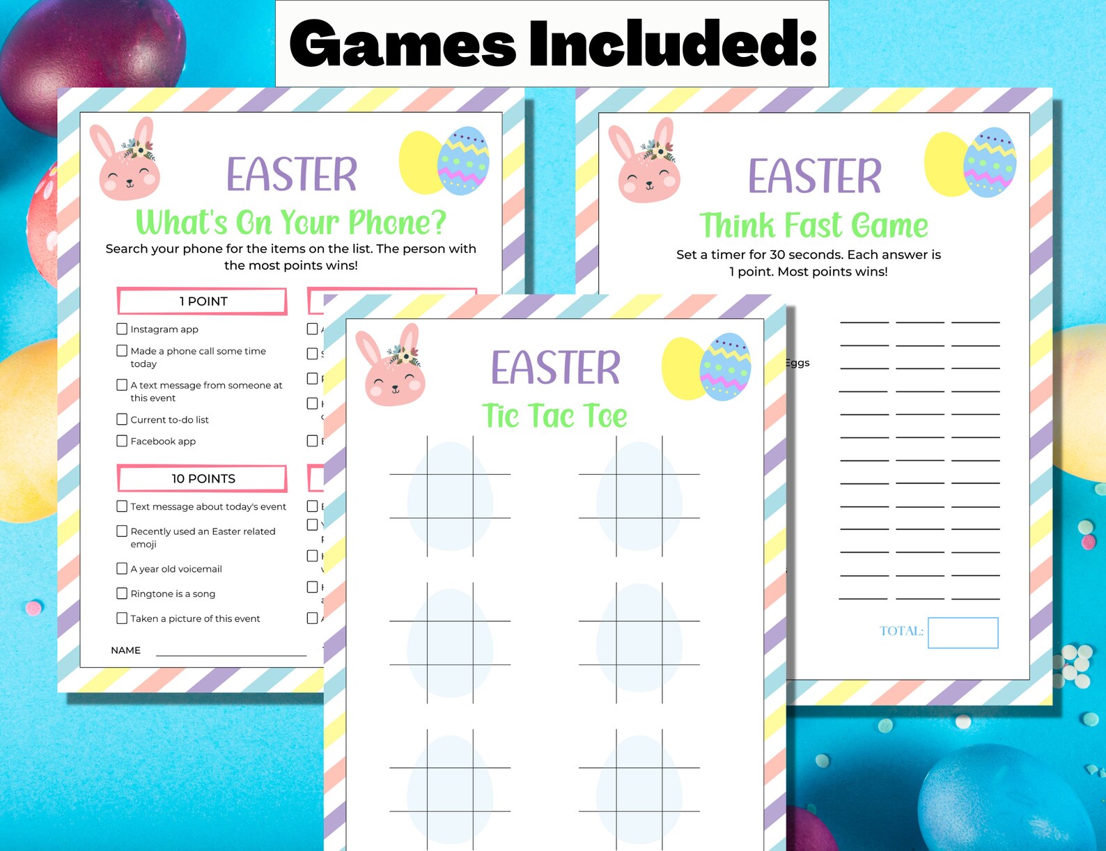 Easter Game Bundle | Easter Activities | Easter Games | Printable Games ...