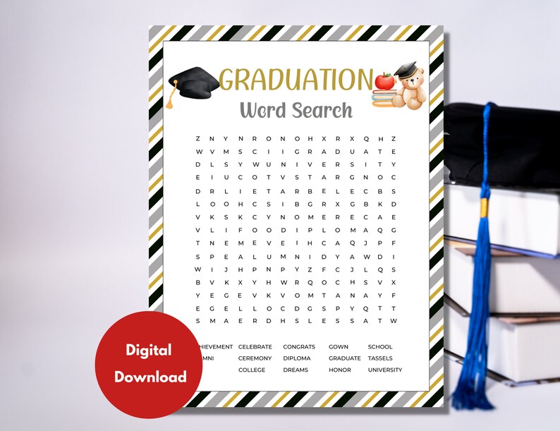 Graduation Word Search | Graduation Word Puzzle | 2024 Graduation Games ...