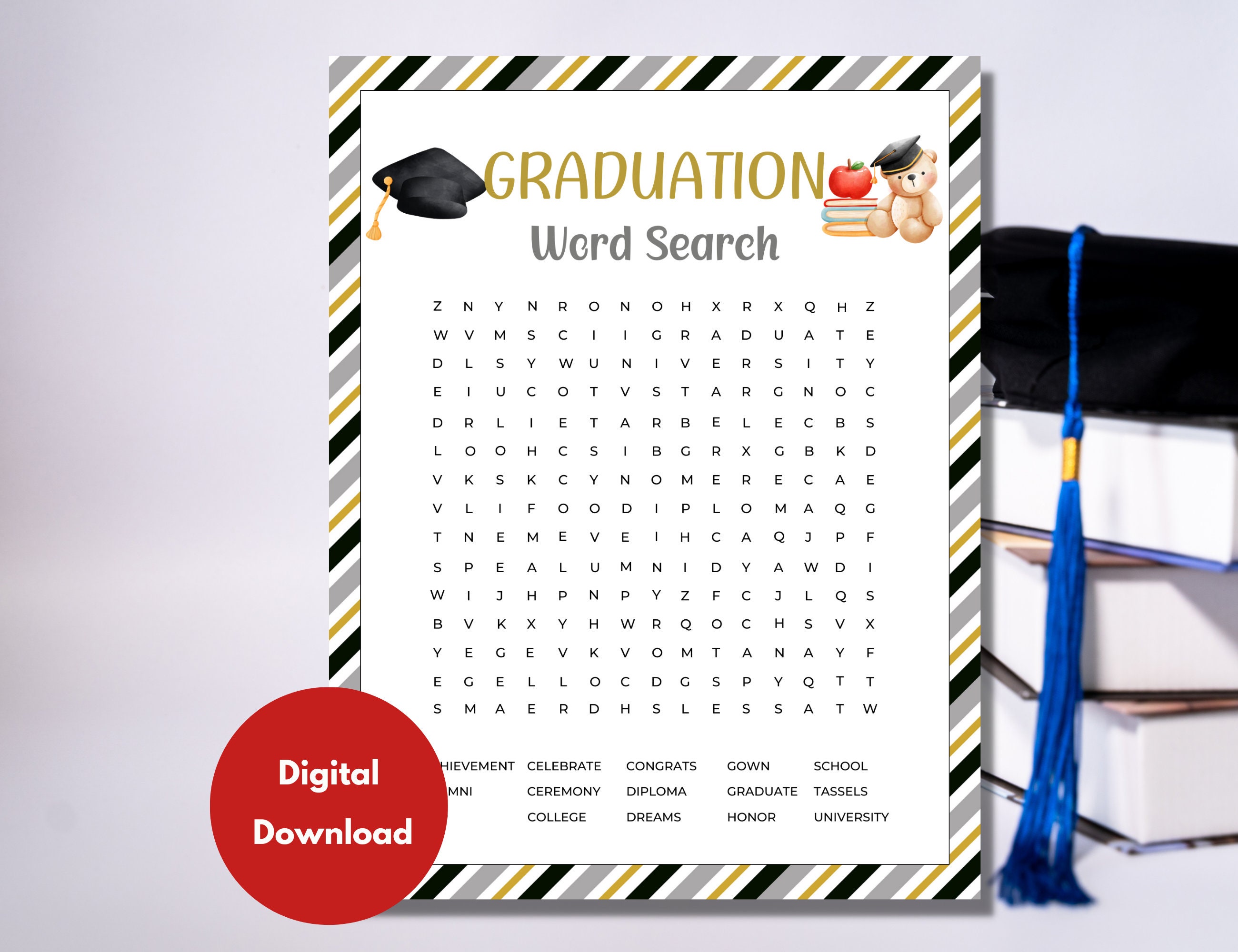 Graduation Word Search | Graduation Word Puzzle | 2024 Graduation Games ...