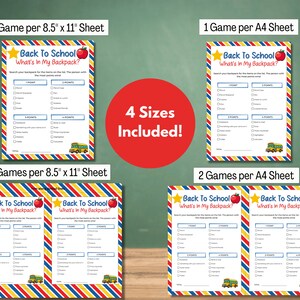 Back to School What's in My Backpack Game | Scavenger Hunt | First Day ...