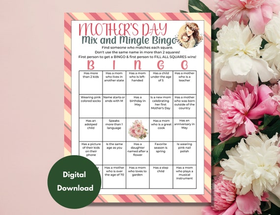 Football Mix & Mingle Bingo Card Printable, Find the Guest Sports ...