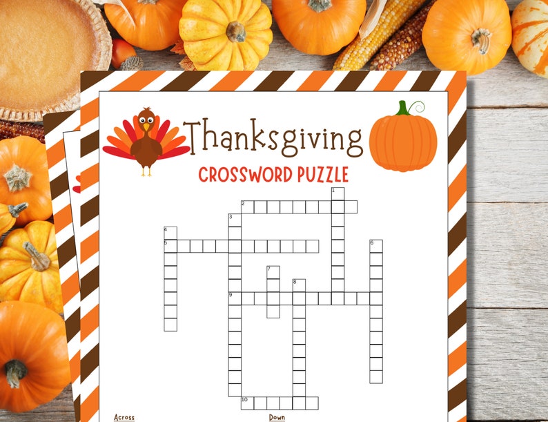Thanksgiving Crossword Puzzle | Thanksgiving Word Puzzle | Thanksgiving ...