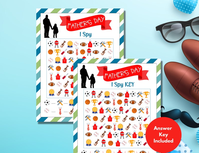 Fathers Day I Spy Game | Look and Find Game | Fathers Day Games | Kids ...