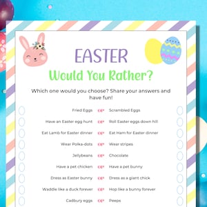 Easter Would You Rather | Easter This or That Game | Printable Easter ...