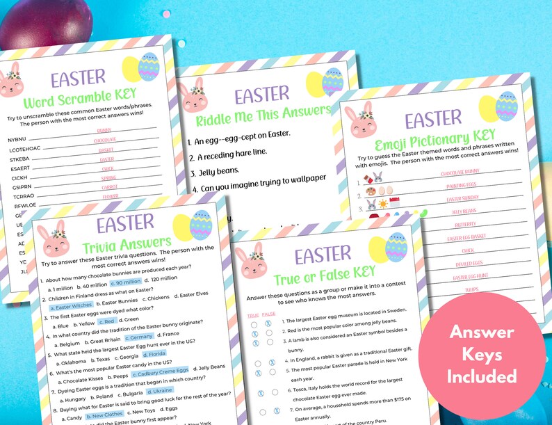 Easter Game Bundle | Easter Activities | Easter Games | Printable Games ...