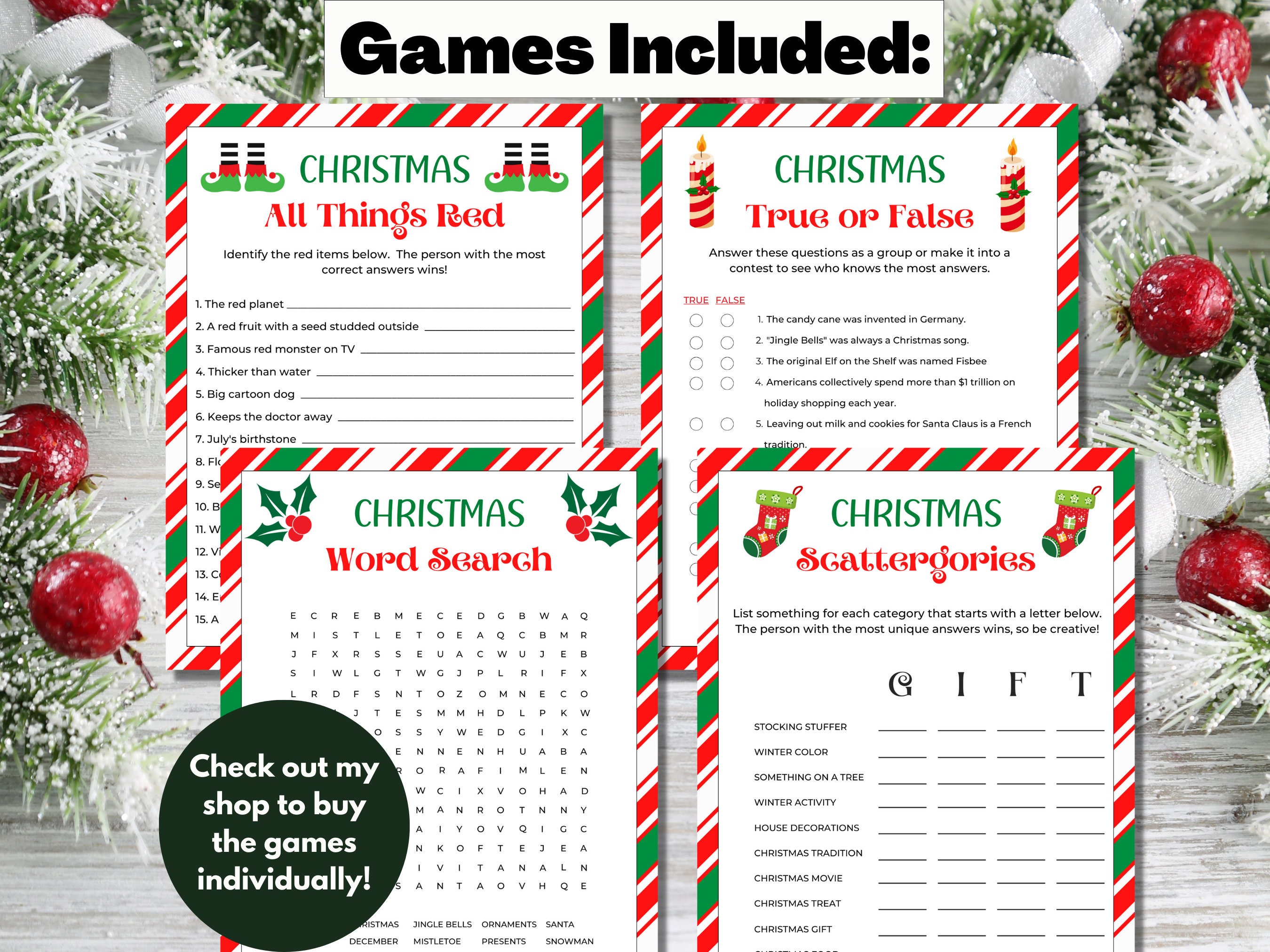 Christmas Games Bundle | Christmas Activities | Christmas Games ...