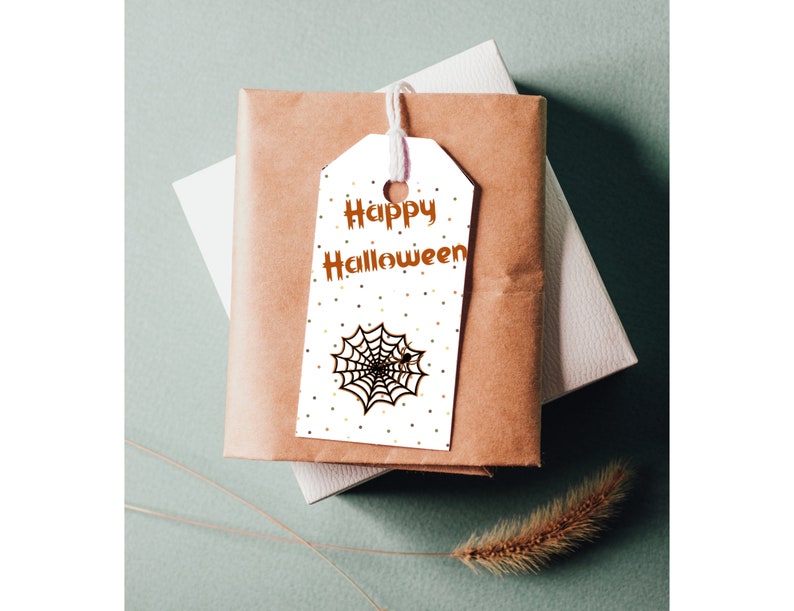 Halloween Treat Tags, Halloween Party Favor Tag, Printable Halloween ...