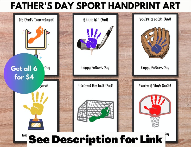 Father's Day Handprint Craft | Father's Day Craft | Father's Day Sport ...