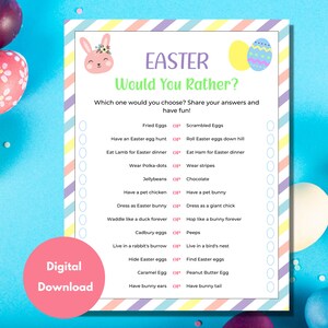 Easter Would You Rather | Easter This or That Game | Printable Easter ...