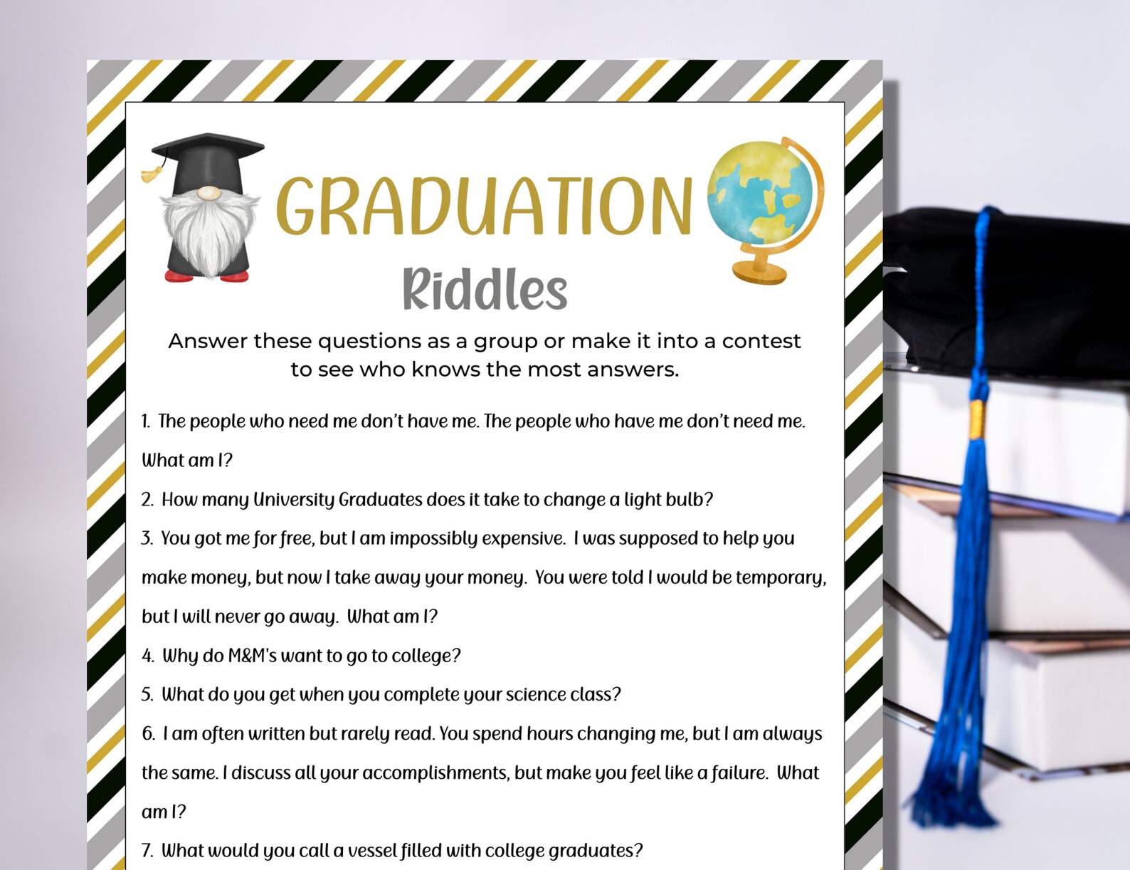 Graduation Riddle Game | Graduation Riddle Me This | 2024 Graduation ...