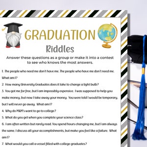 Graduation Riddle Game | Graduation Riddle Me This | 2024 Graduation ...