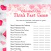 Valentines Day Think Fast Game, Valentines Day Games, Valentines Day ...