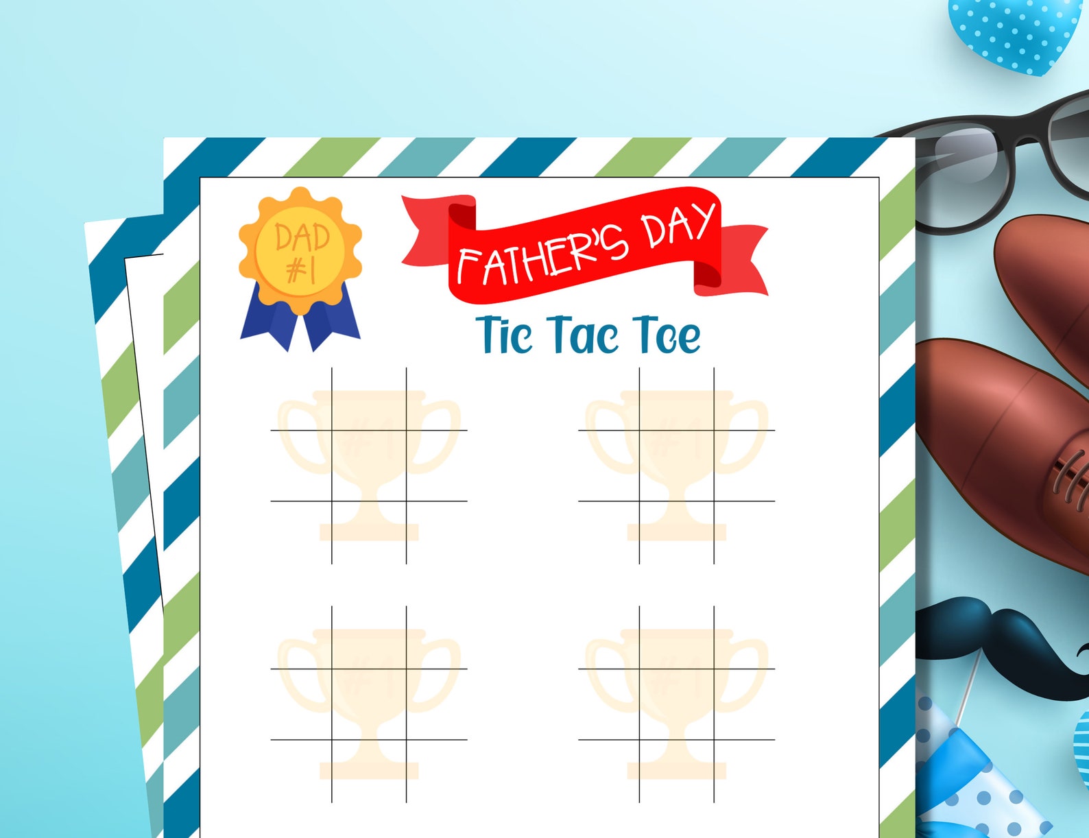 Fathers Day Tic Tac Toe Game | Kids Games | Fathers Day Games | Family ...