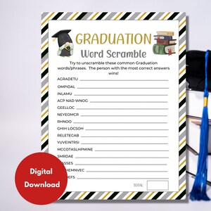 Graduation Word Scramble Game | Graduation Unscramble Game | 2024 ...