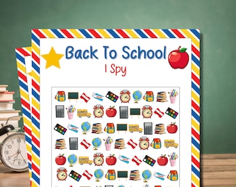 Back to School I Spy - Etsy