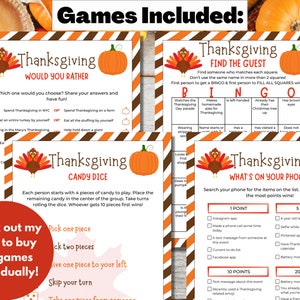 Thanksgiving Games | Friendsgiving Games | Thanksgiving Game Bundle ...