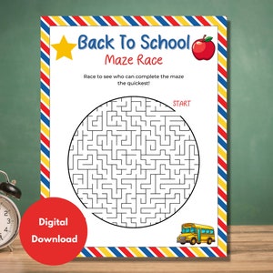 Back to School Maze Race | Kids Maze Game | Back to School Games ...