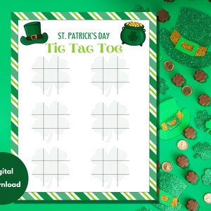 St Patrick's Day Tic Tac Toe Game, St Patrick's Day Kids Games, St ...