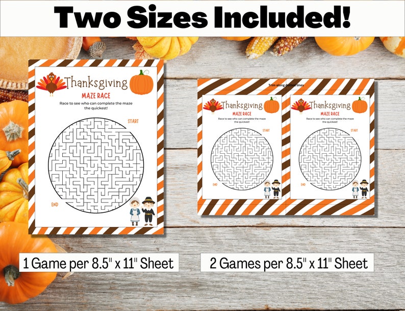 Thanksgiving Maze Race | Kids Maze Game | Thanksgiving Games | Family ...