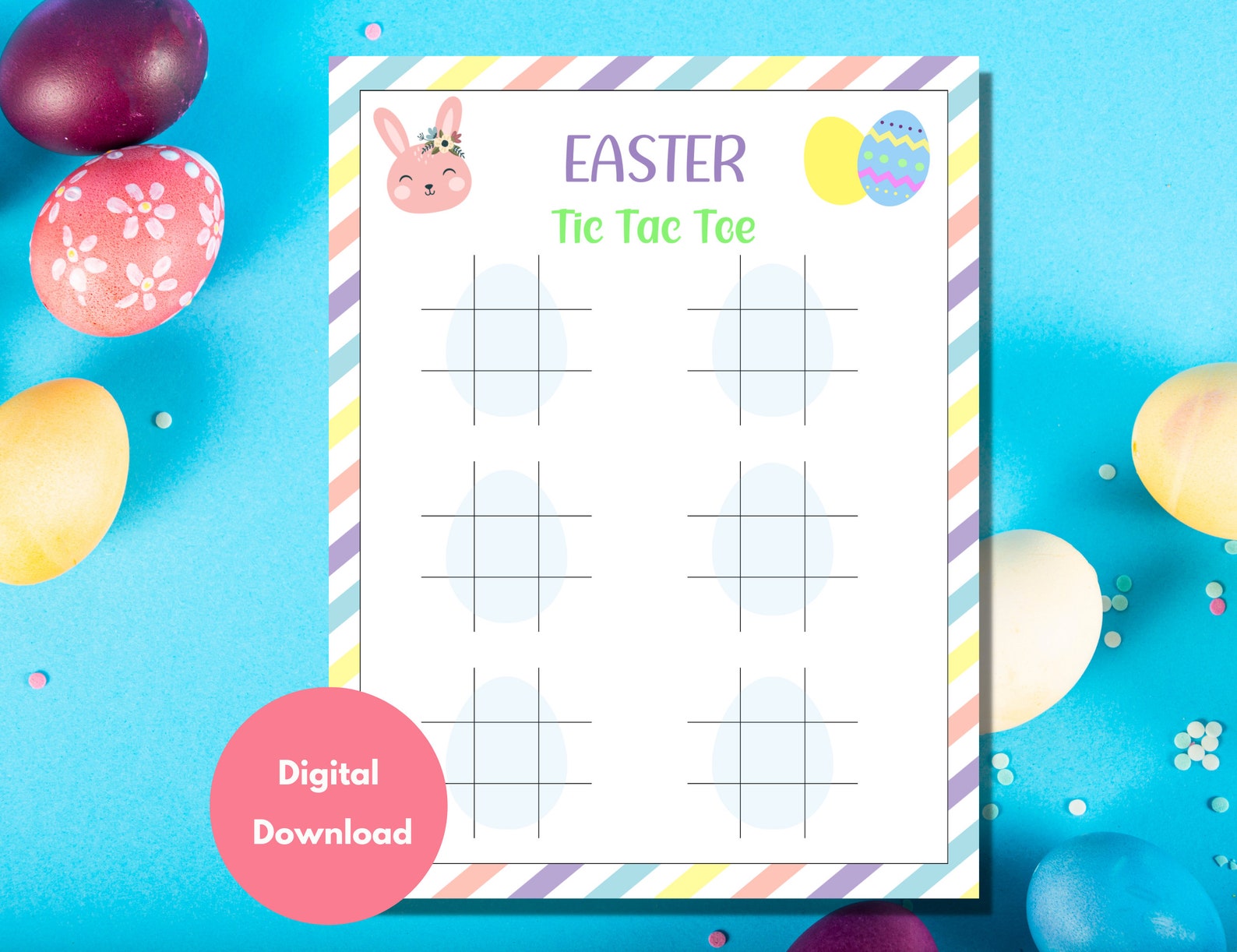 Easter Tic Tac Toe Game | Kids Easter Games | Printable Easter Games ...