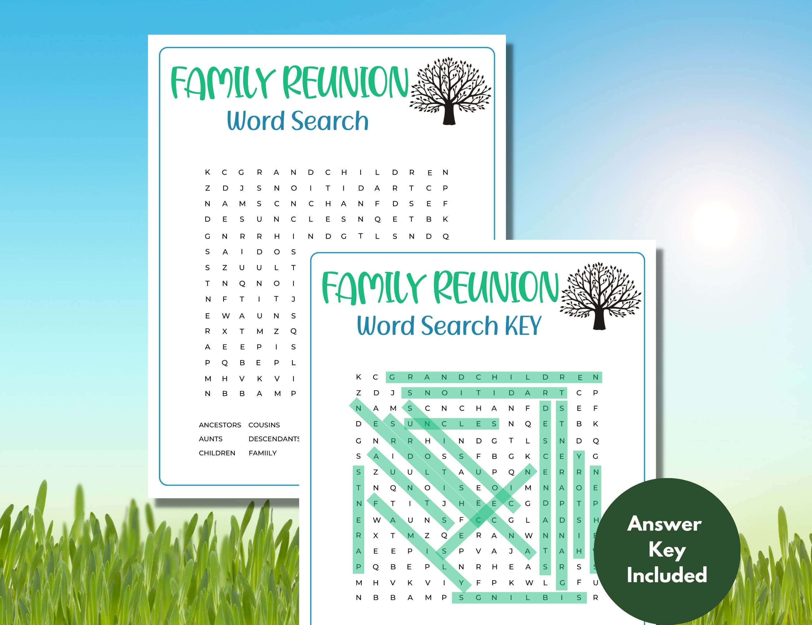 Family Reunion Word Search | Family Reunion Word Puzzle | Family ...