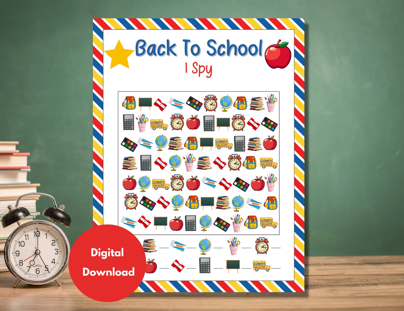 Back to School I Spy Game | Look and Find Game | Back to School Games ...